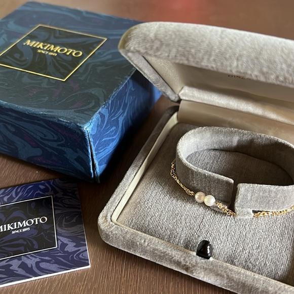 Mikimoto | Jewelry | Mikimoto Simple 8k Pearl Bracelet Chain | Poshmark